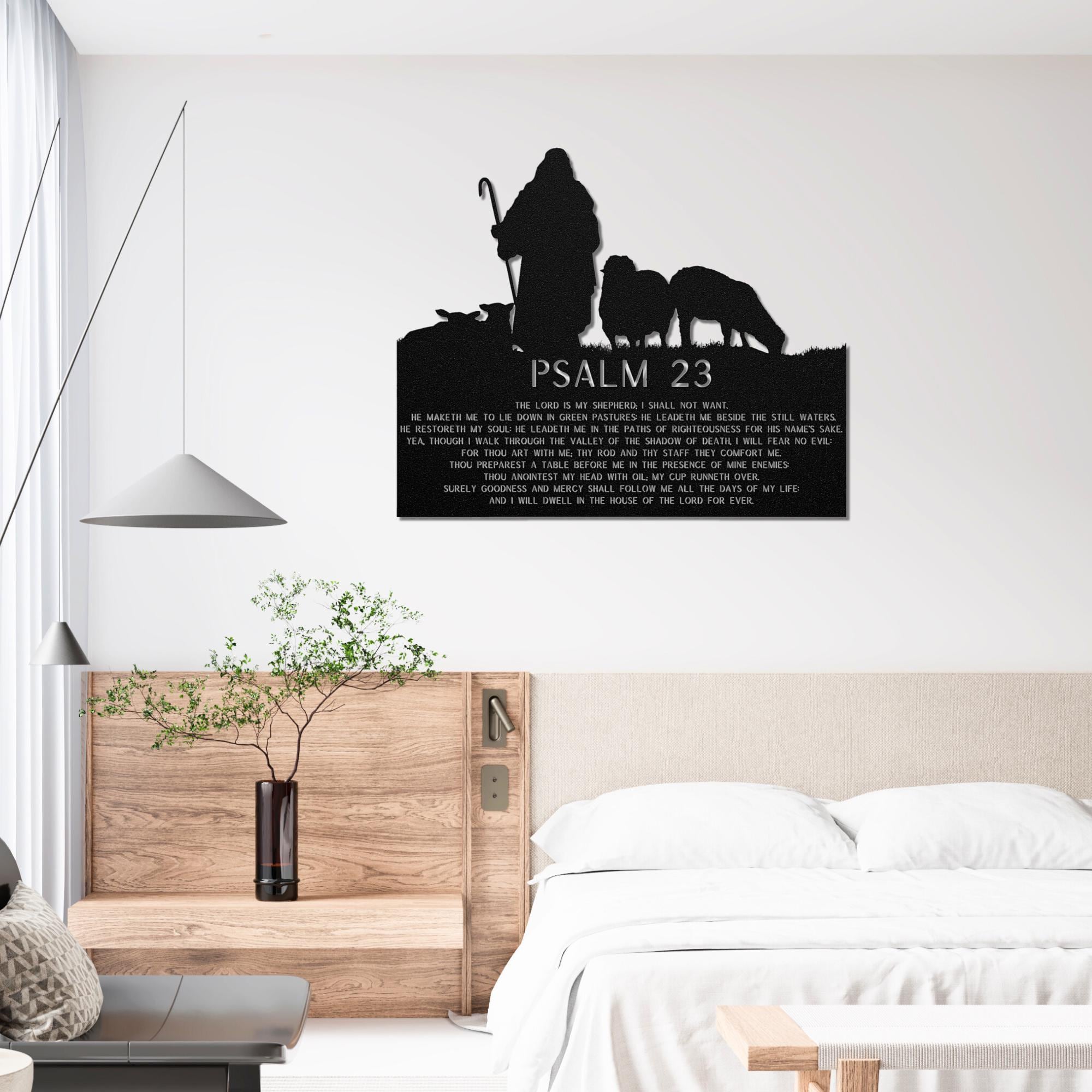 Psalm 23 Metal Wall Art personalized Upon Request Christian Metal Decor ...