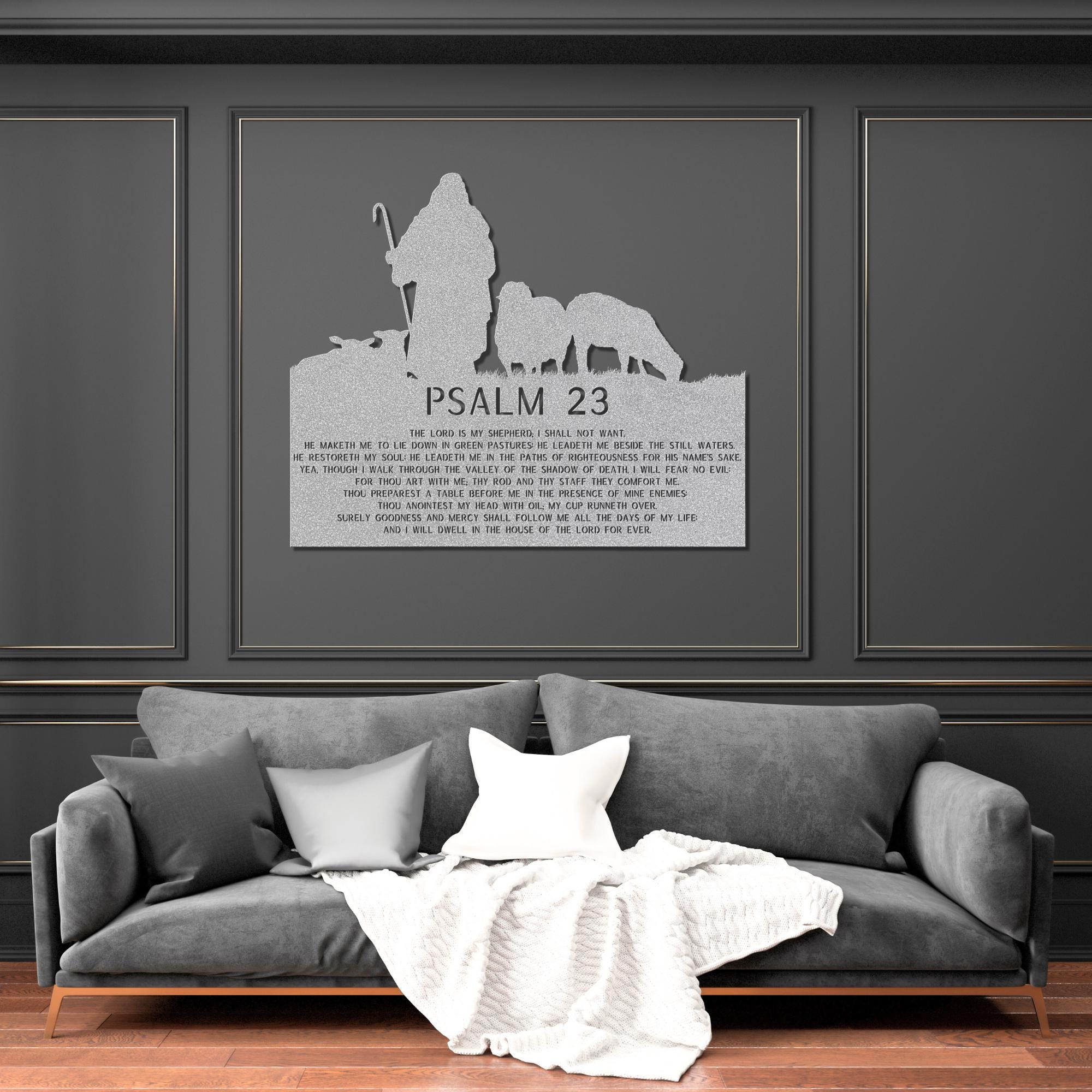 Psalm 23 Metal Wall Art personalized Upon Request Christian Metal Decor ...