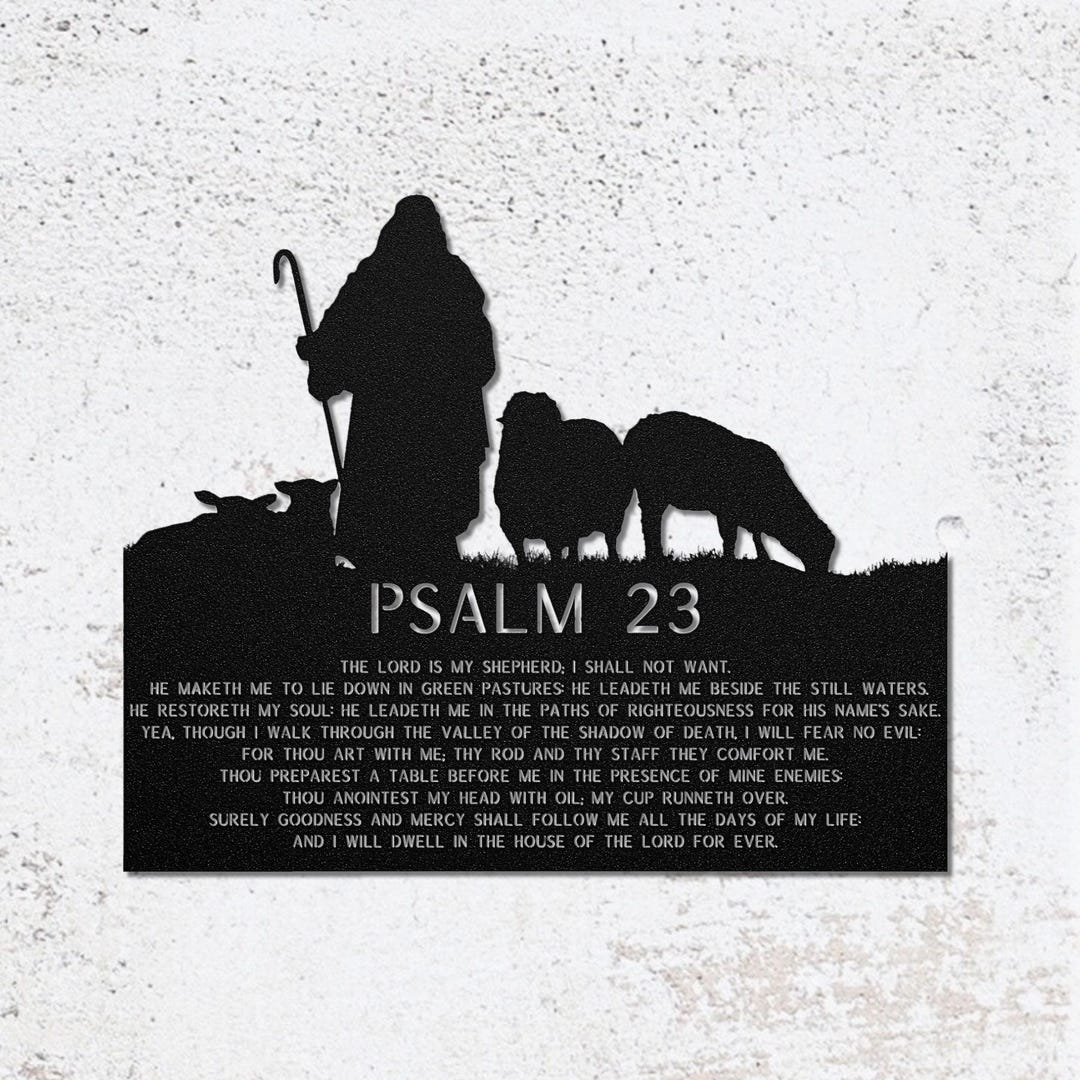 Psalm 23 Metal Wall Art personalized Upon Request Christian Metal Decor ...