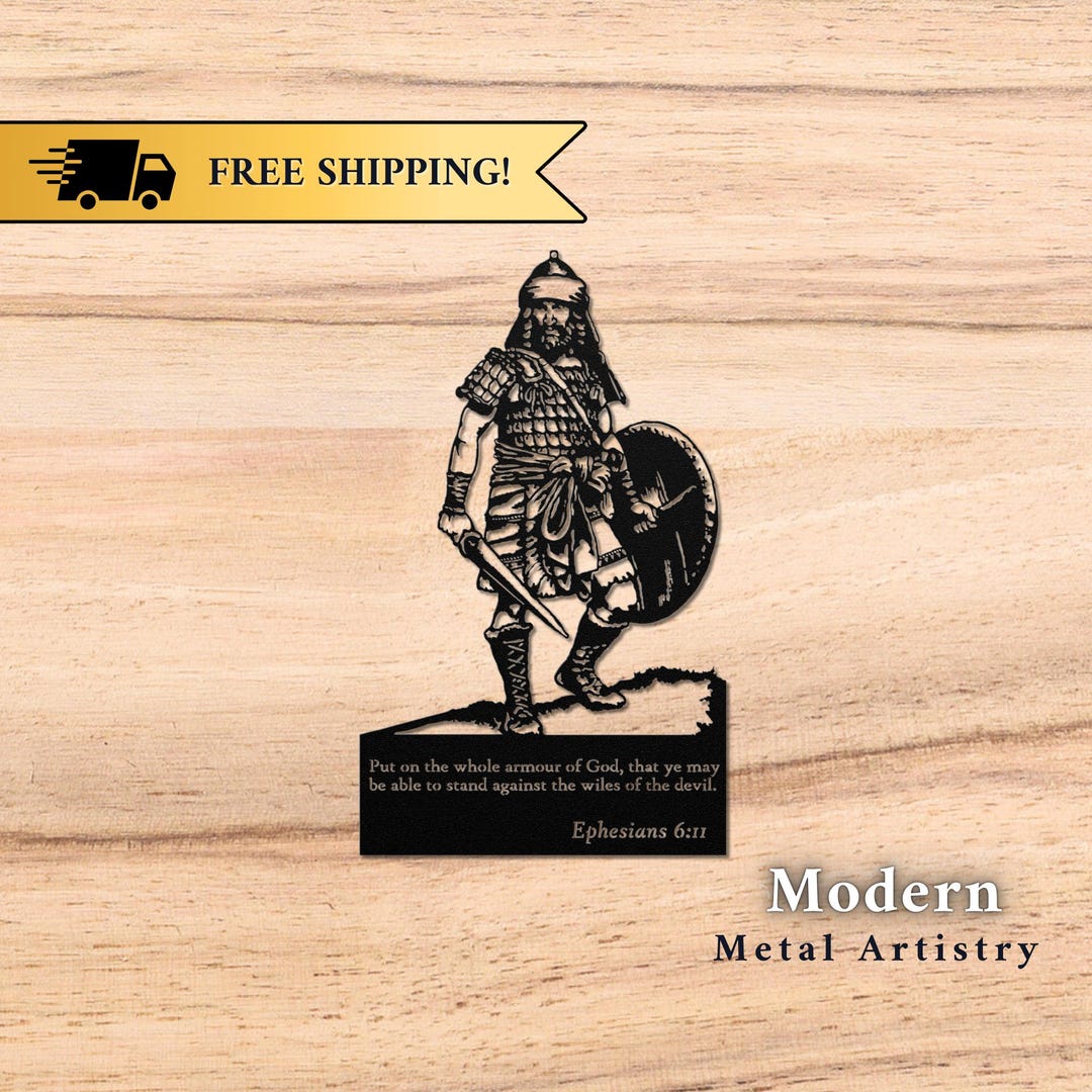 Hebrew Warrior Metal Wall Art - Personalized Upon Request - Whole Armor ...