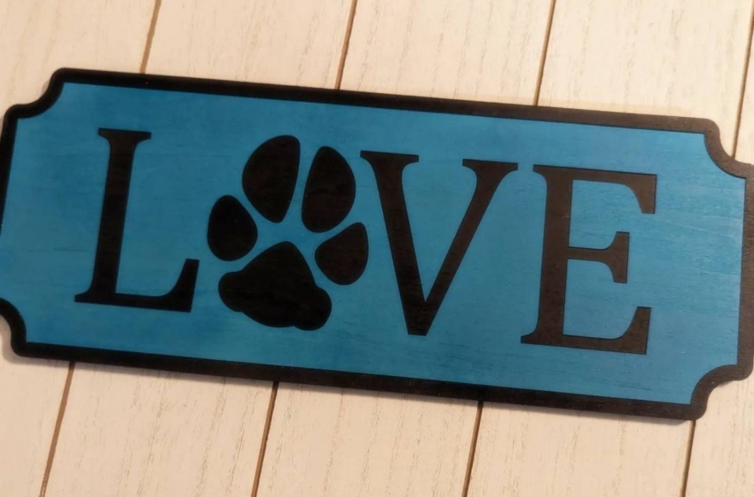 Dog Paw love Sign - Etsy