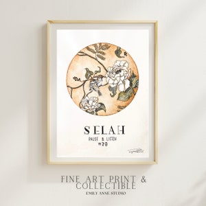 Minimalistic Neutral Biblical Selah Definition Aesthetic Art - Etsy