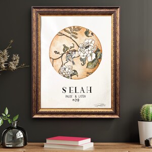 Minimalistic Neutral Biblical Selah Definition Aesthetic Art - Etsy