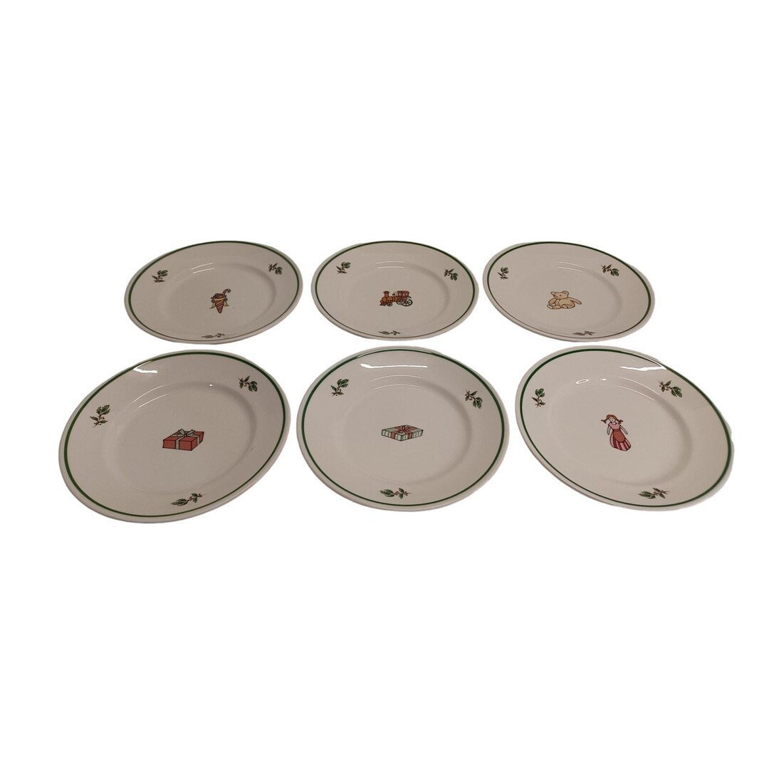 Set of 6 Vintage Christmas Nikko Plates Toy Design Fine Tableware Made ...