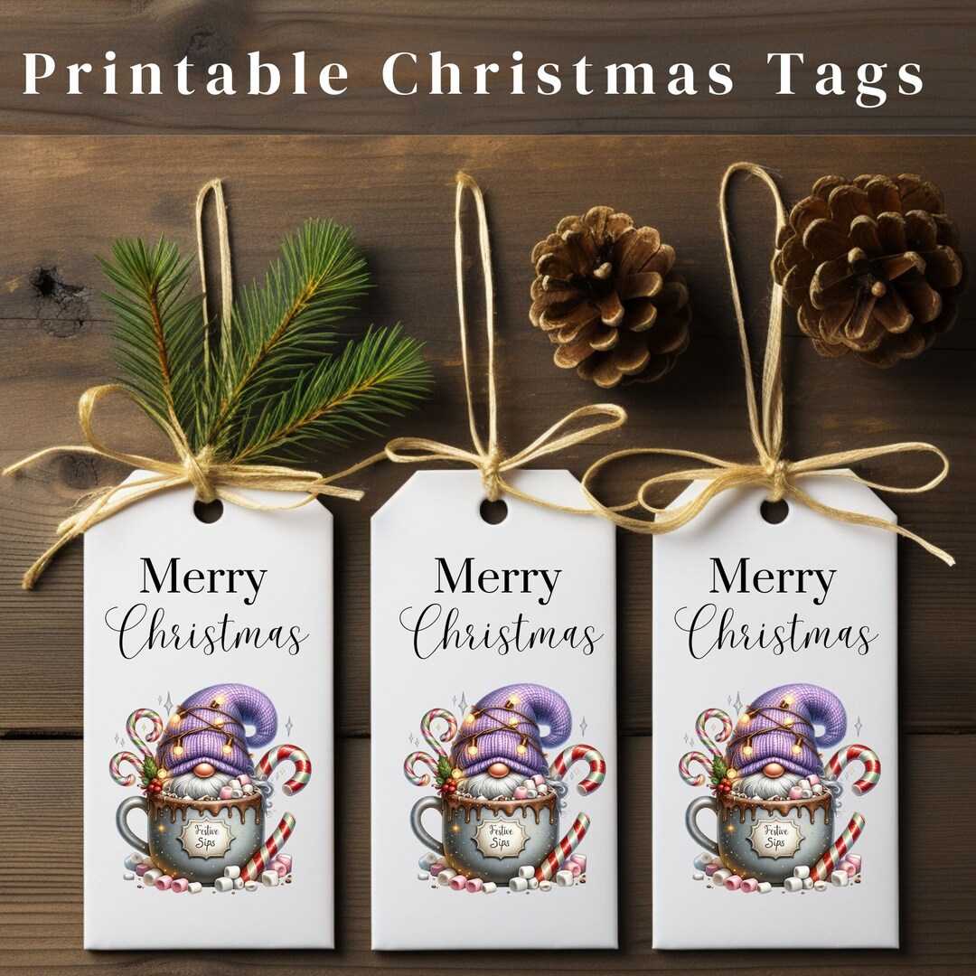 Christmas Trees Tag Christmas Gift Tag Holiday Gift Tag - Etsy