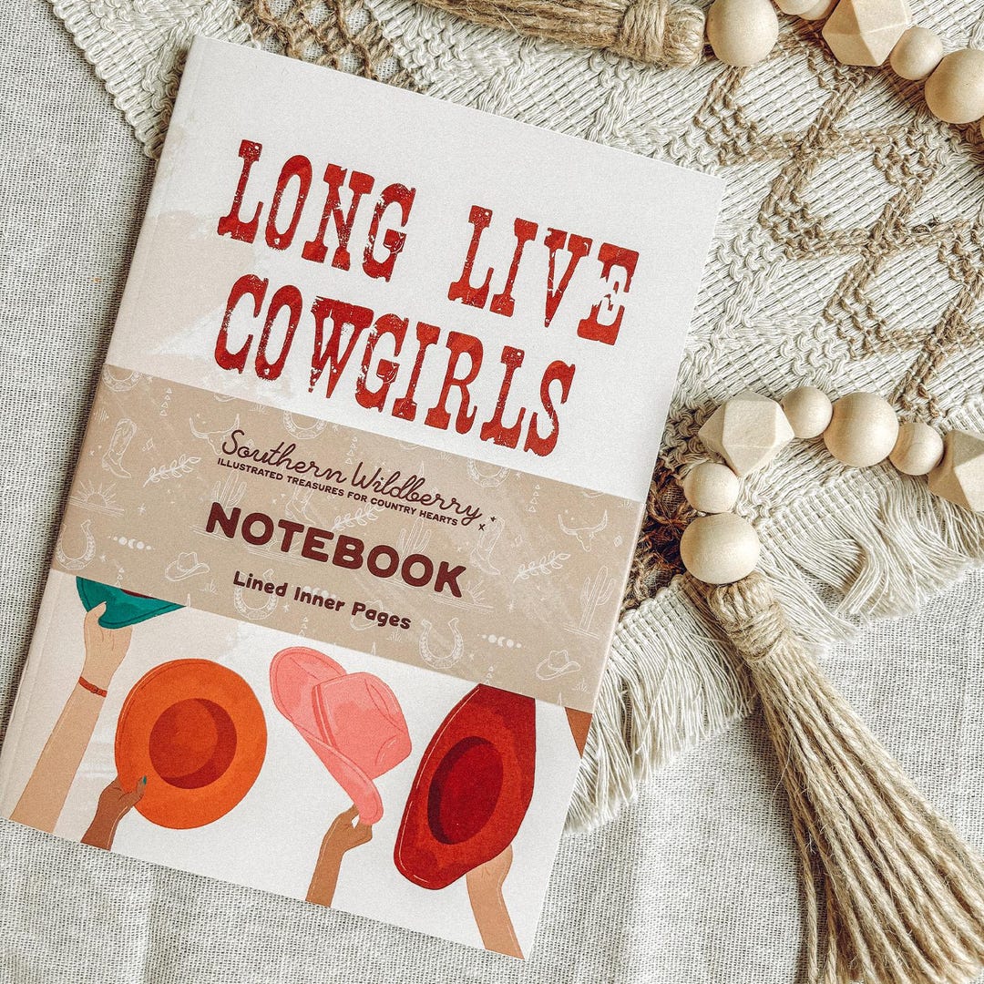 Long Live Cowgirls Notebook Country Music Stationery A5 Notebook Lined ...