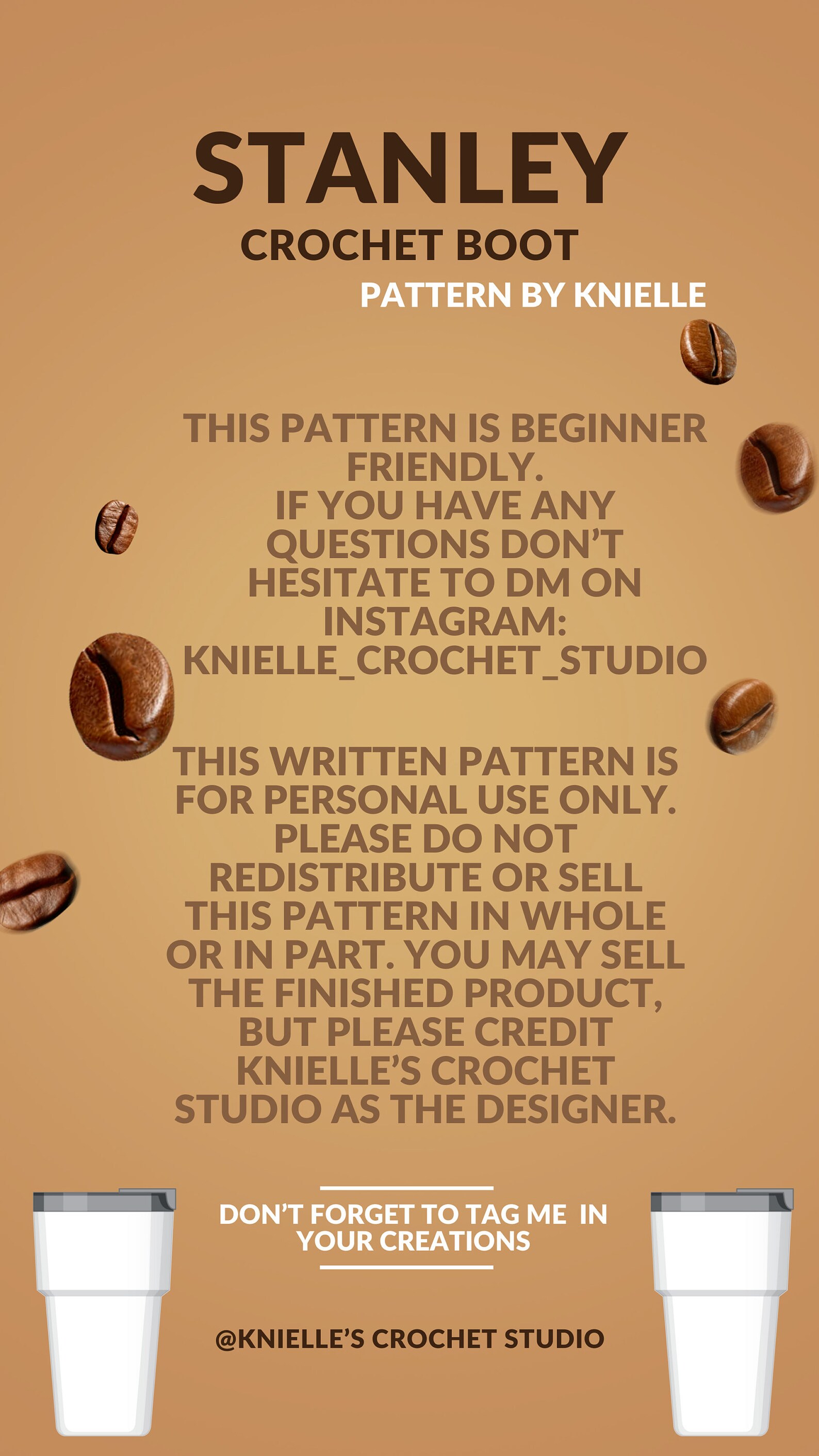 Crochet Stanley Boot Pattern - Etsy