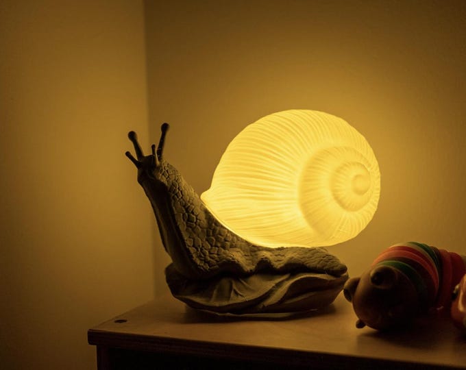Handcrafted Snail Lamp, 3D, Led, Portable, Charged - Etsy