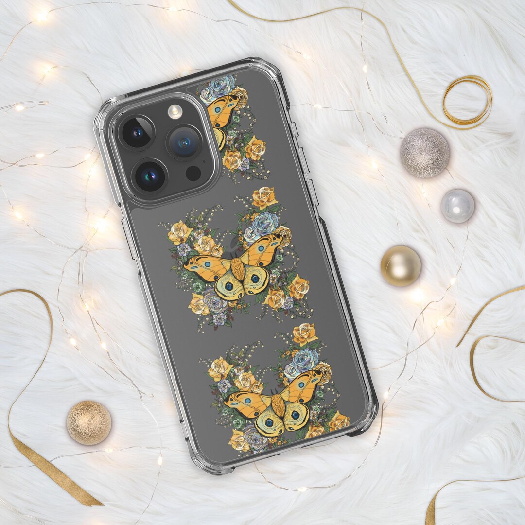 Floral Moth Clear iPhone Case: Gemini Zodiac Gift - Etsy