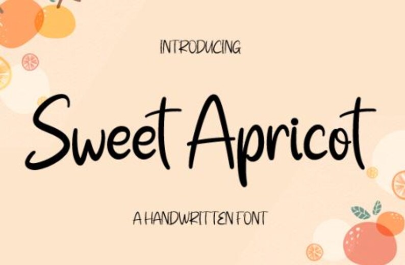 Sweet Apricot Font Script Font, Branding Font - Etsy