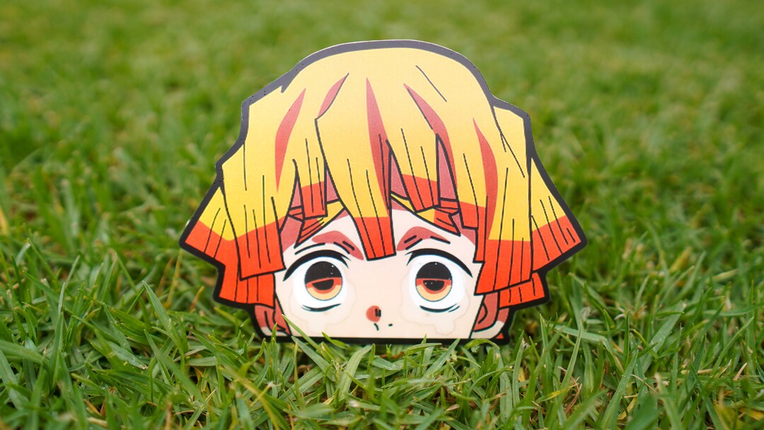 Zenitsu Scared Anime 3D Motion Peeker Sticker - Etsy