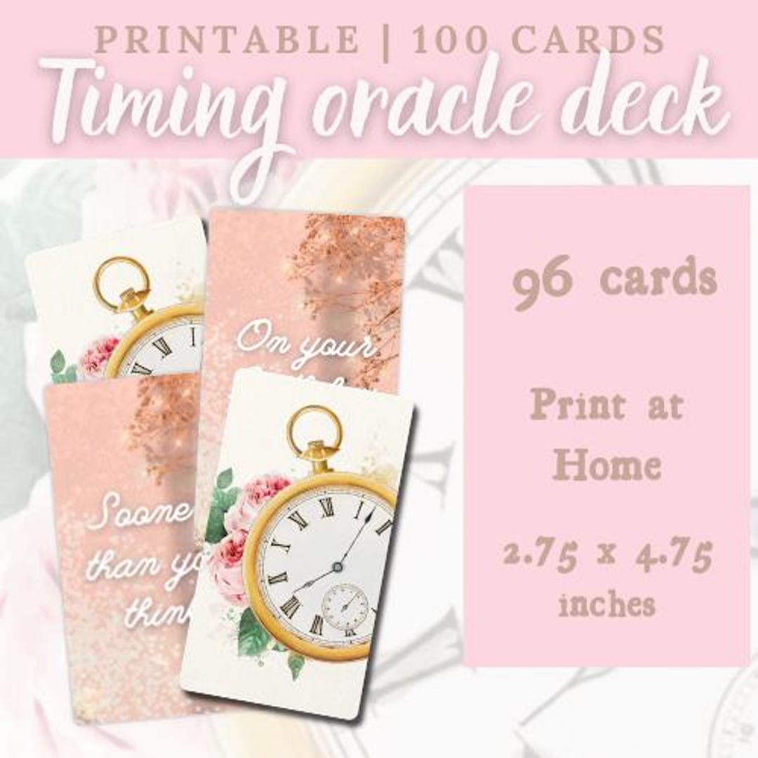 Time Frame Oracle Deck: Printable Timing Oracle Deck (digital Download ...