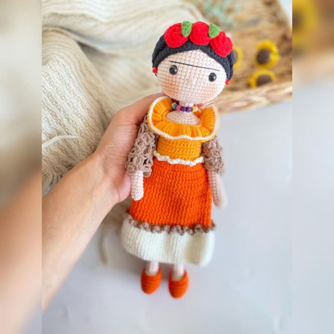 Frida Kahlo Doll, Mexican Painter, Decorative Doll, Doll With Wire ...