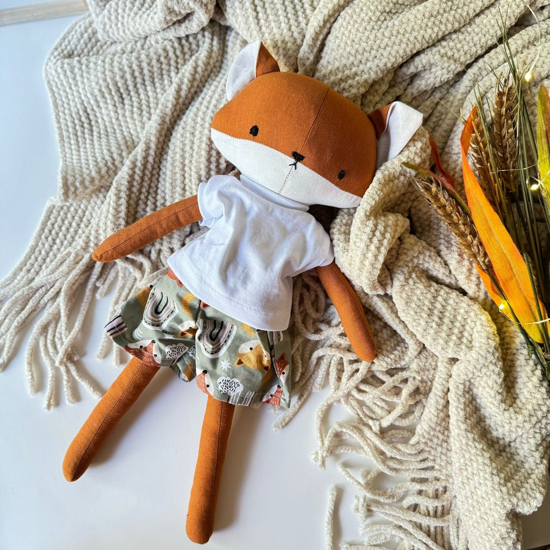Cloth Doll, Fox Plush Toy, Rag Doll, 1st Birthday Christmas Gift ...