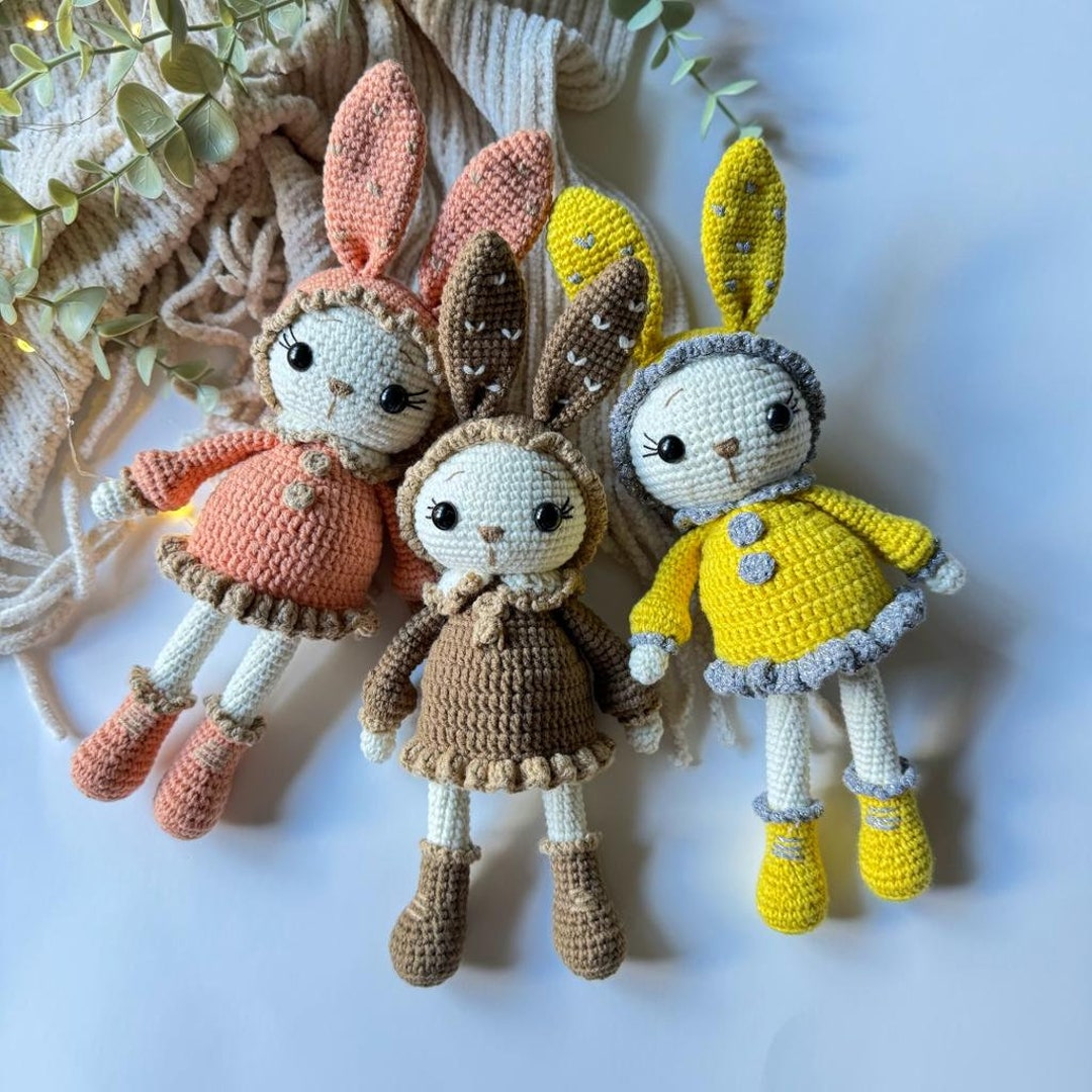 Crochet Bunny Toy, Cute Little Easter Bunny, First Birthday Gift, Gift ...