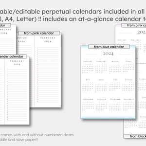 2024 [lavender] Landscape Printable Calendar: Sleek, Minimalist Design ...