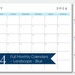 2024 blue Landscape Printable Calendar: Sleek, Minimalist Design ...