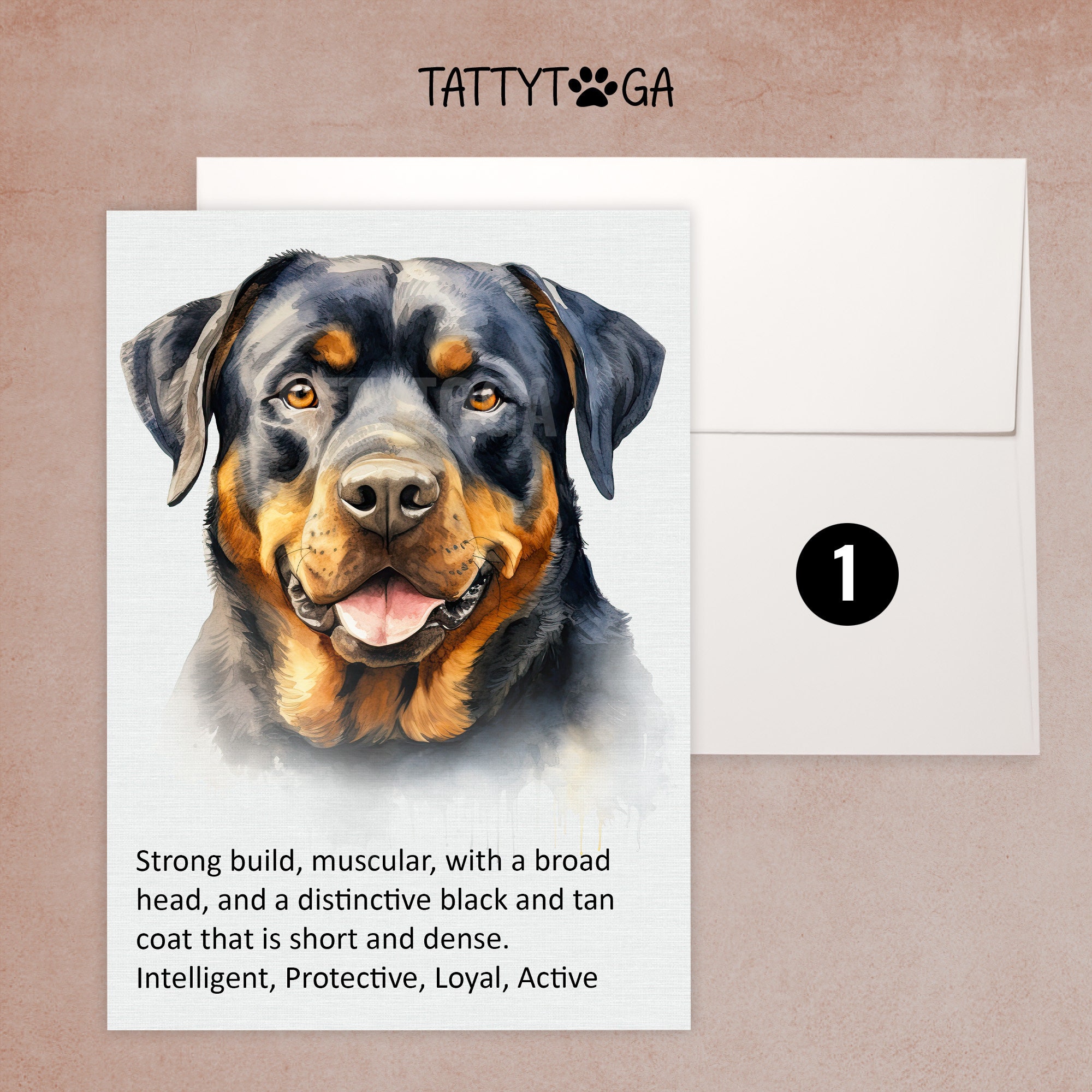 Rottweiler Greeting Cards, Dog Mama Birthday Cards, Rottie Blank Cards ...