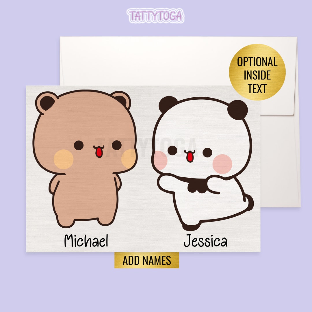 Bubu and Dudu Personalized Card, Name Birthday Card, Custom Birthday ...