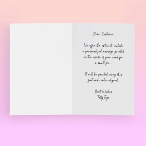 Special Friend Wedding Card, Custom Bride Wedding Card, Whimsical ...