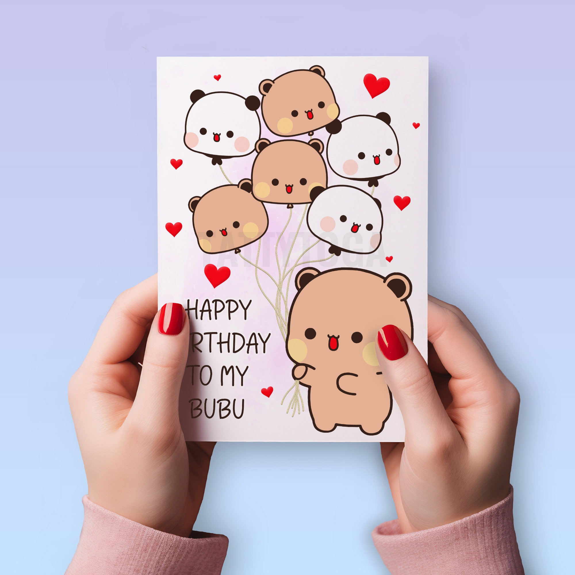 Bubu and Dudu Birthday Greeting Card, Romantic Bear Cards - Etsy