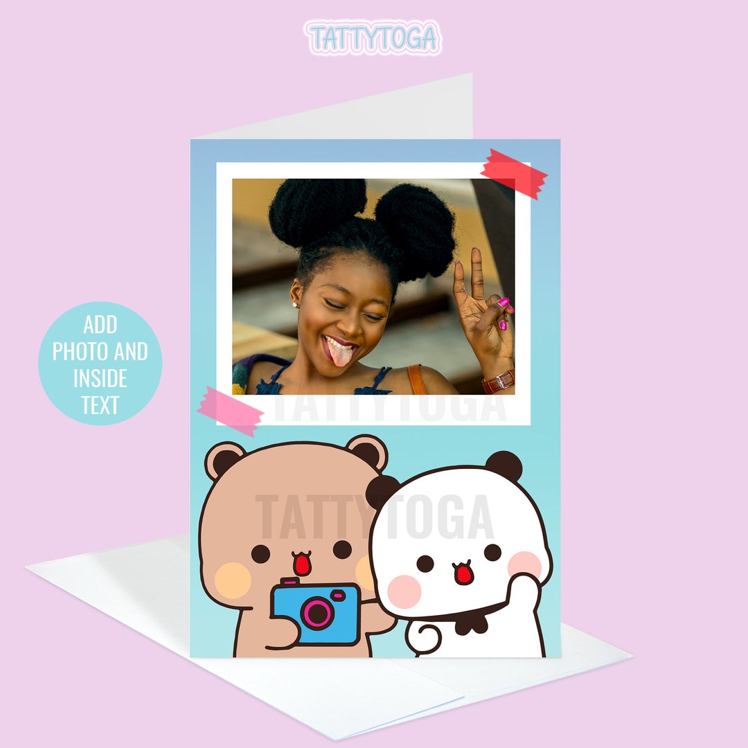 Bubu and Dudu Personalized Photo Card, Picture Birthday Card, Custom ...