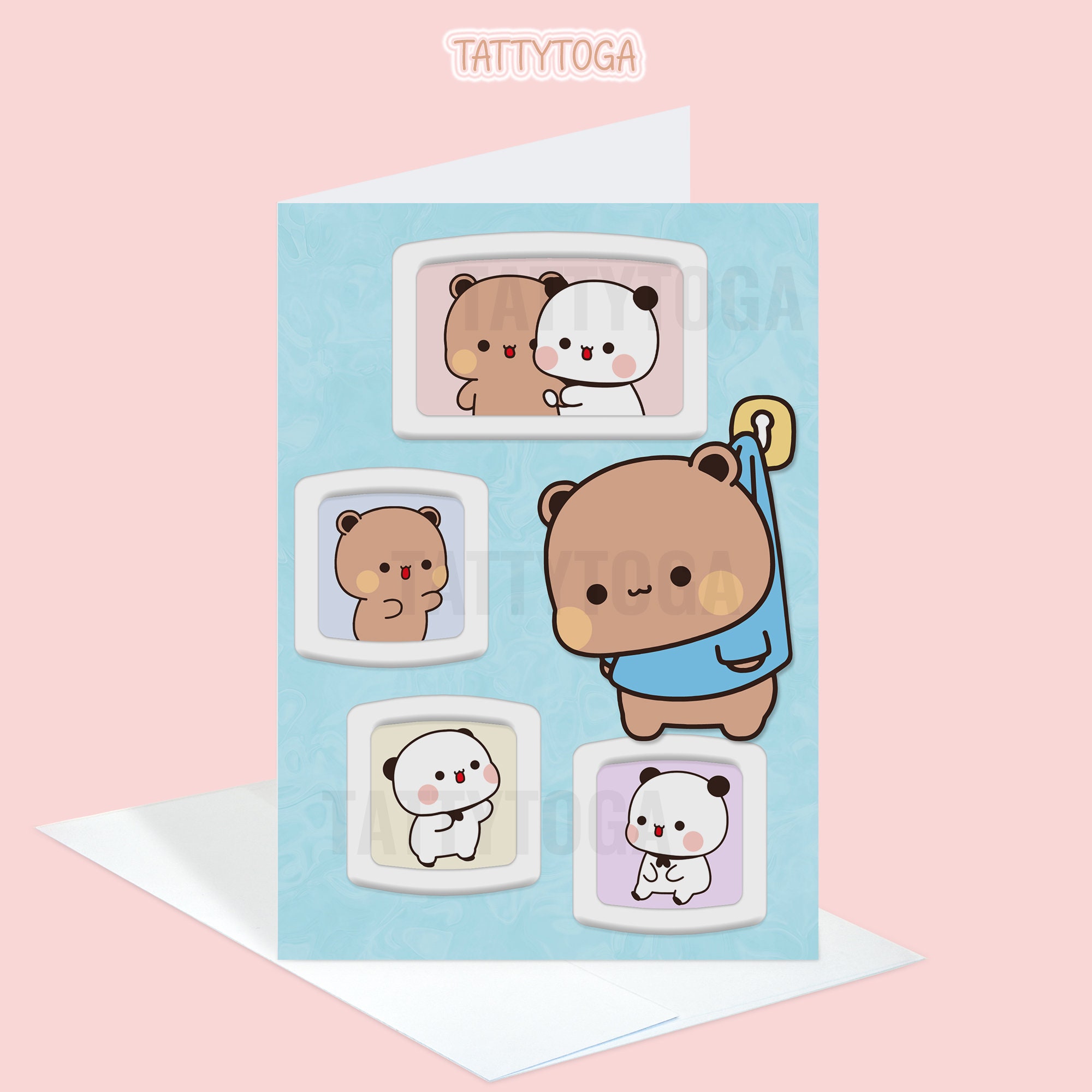 Bubu and Dudu Greeting Cards, Panda Yier Cards, Birthday Cards ...