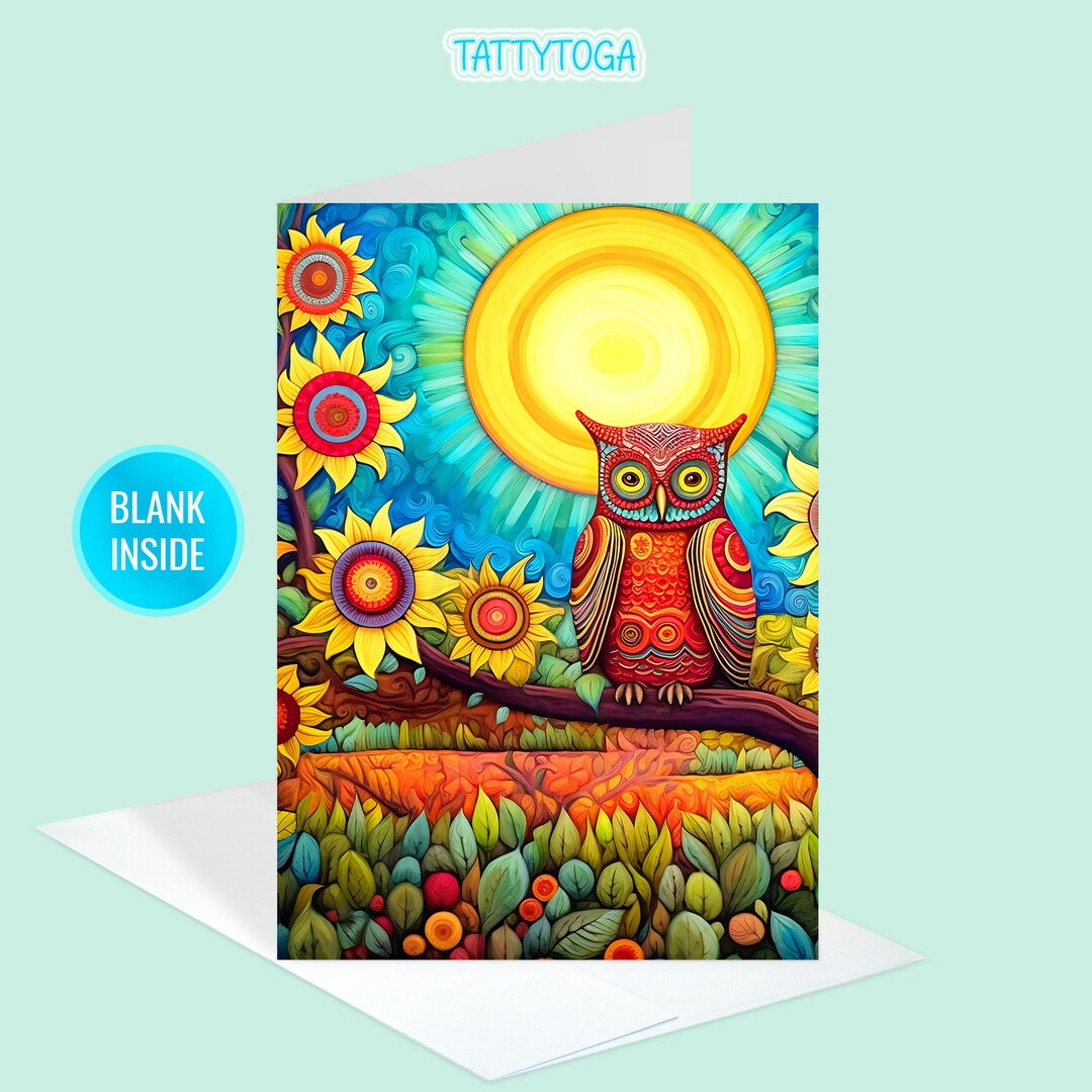 Owl Greeting Cards, Owl Birthday Cards, Blank Cards, Friends Cards, Any ...