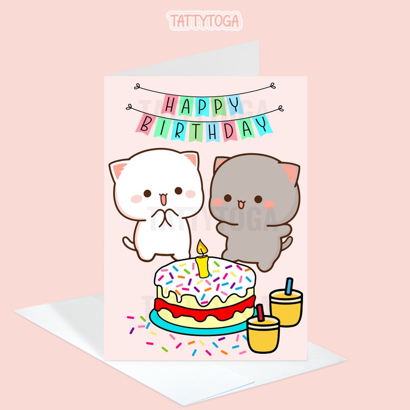 Mochi Birthday Cards - Etsy