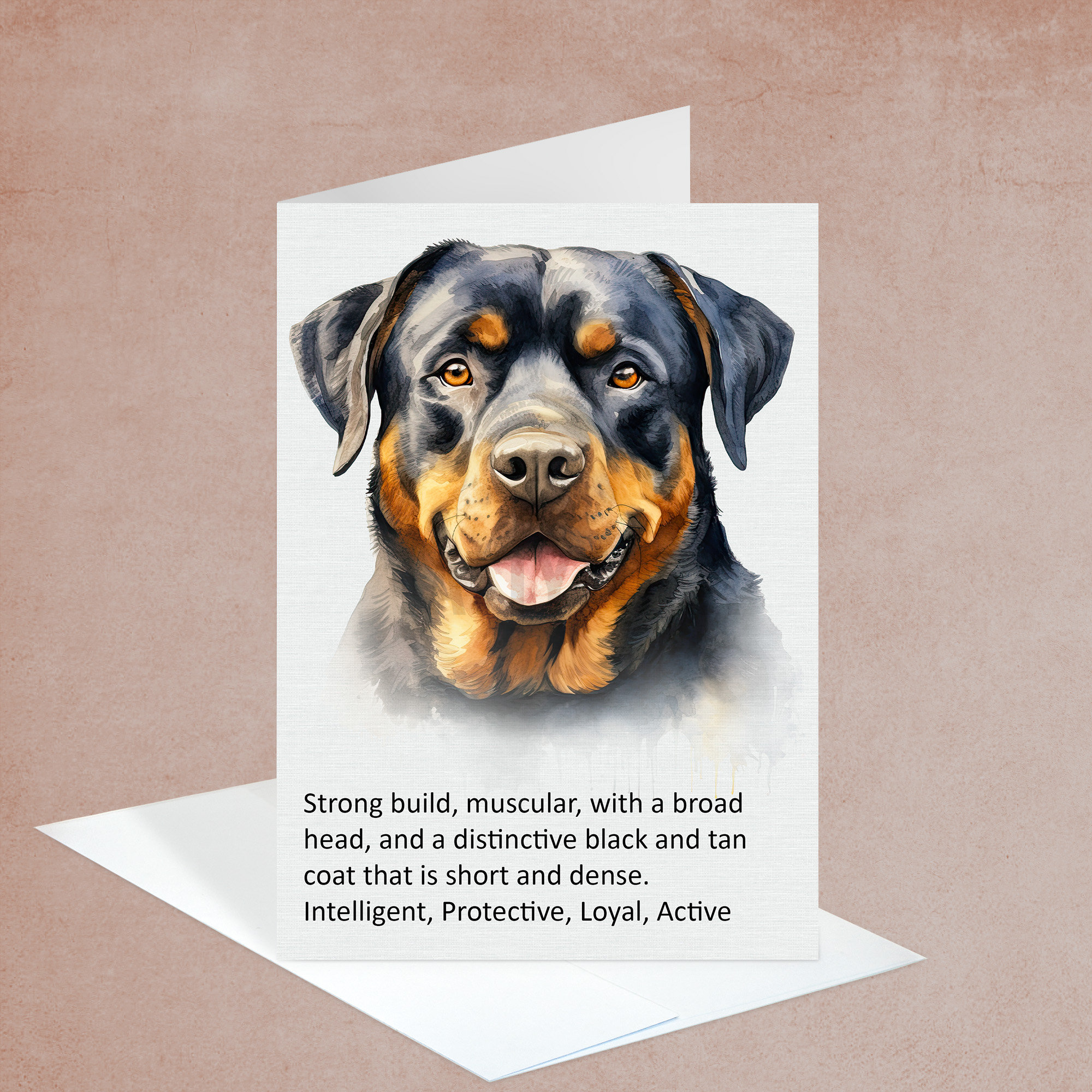 Rottweiler Greeting Cards, Dog Mama Birthday Cards, Rottie Blank Cards ...
