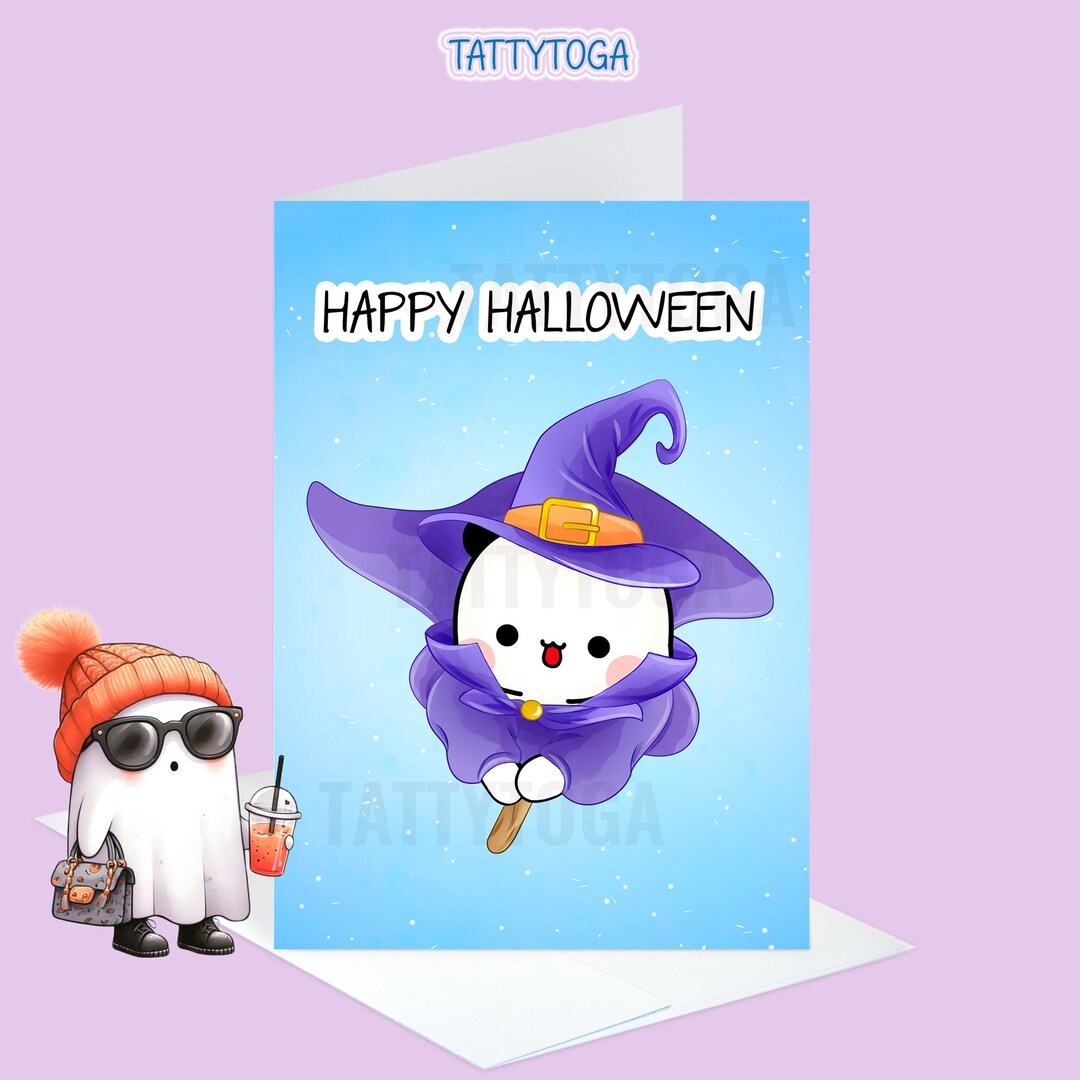 Bubu and Dudu Halloween Card, Cute Halloween Cards, Funny Halloween ...