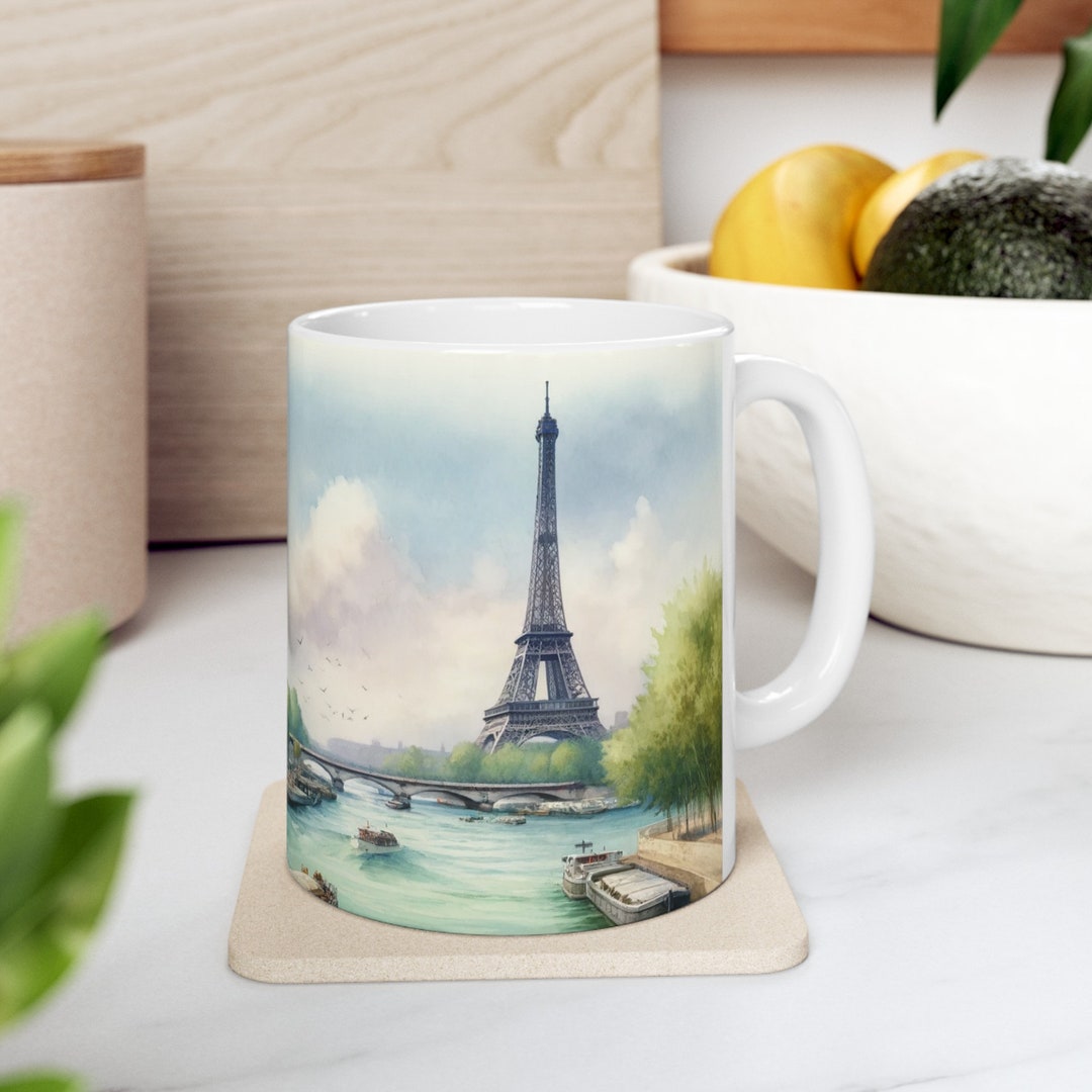Paris Mug 11oz Free Shipping, Eiffel Tower Mug, France Mug, Paris ...