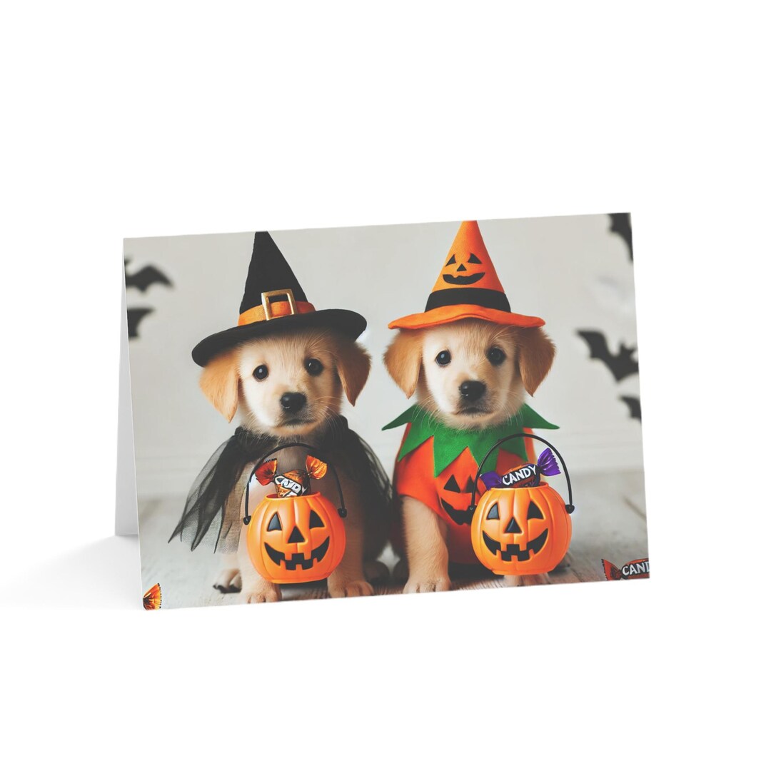 Halloween Dog Cards, 10 Cards With Envelopes, Sourced From USA ...