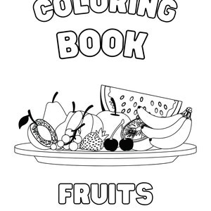 Fruits Coloring Book - Etsy