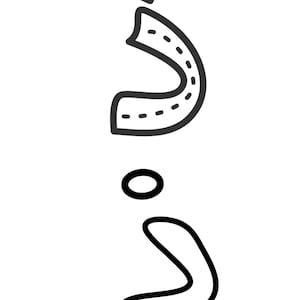 Color and Trace 15 Arabic Alphabets - Etsy