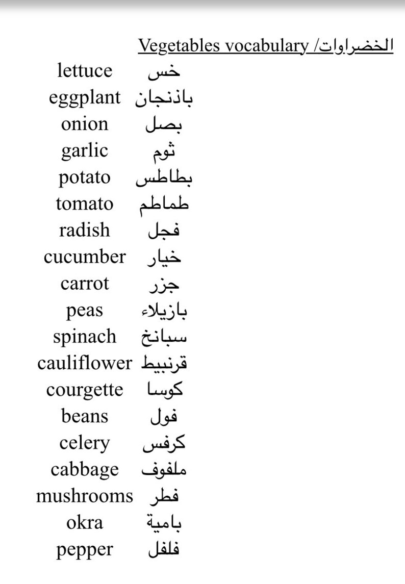 Esl/arabic/print Copies/poster - Etsy