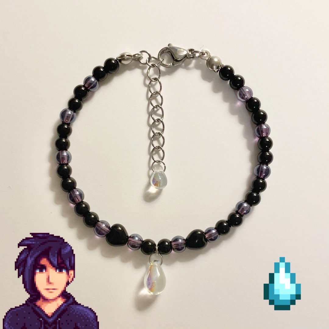 Stardew Valley Bracelet, Sebastian Frozen Tear Inspired - Etsy