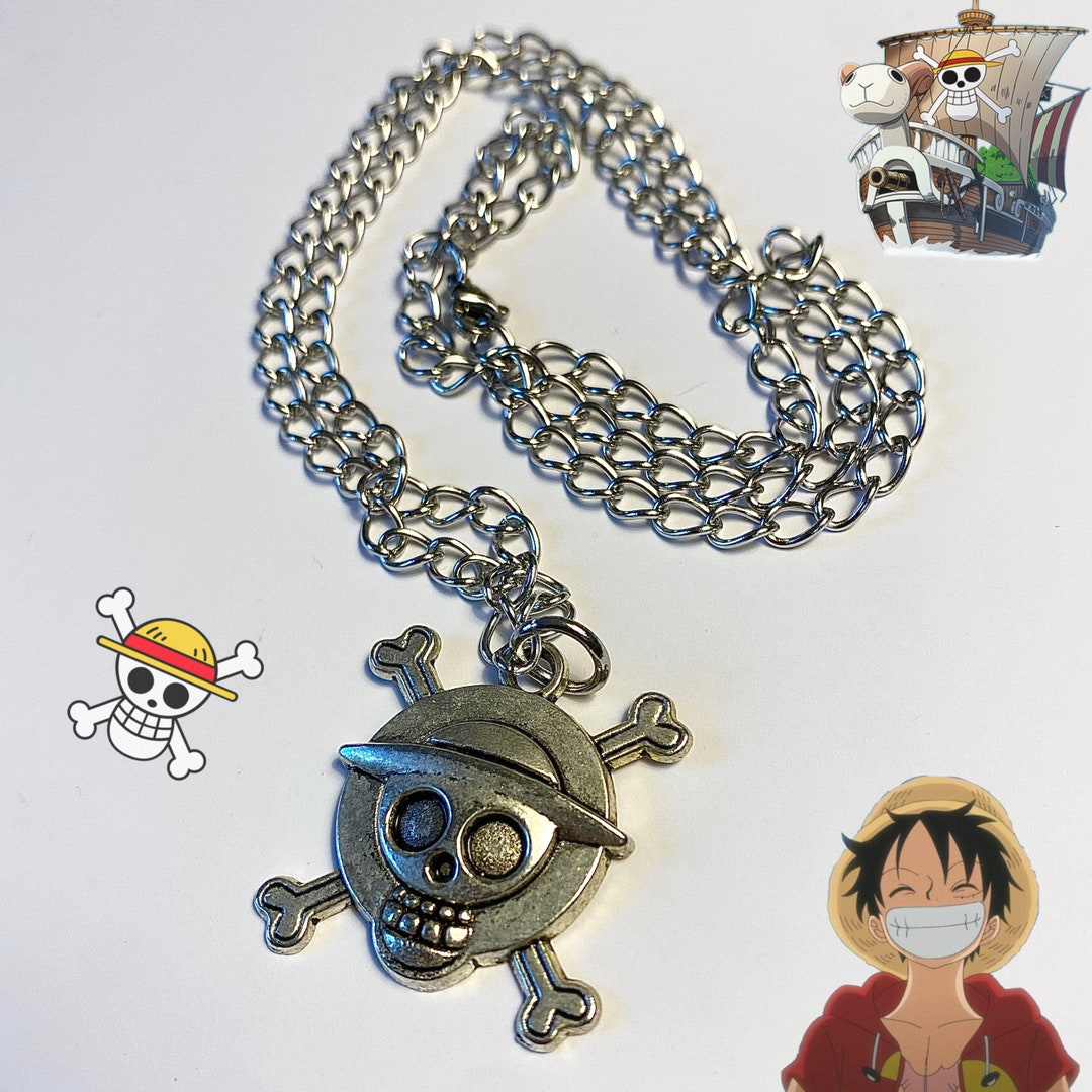 One Piece Luffy Straw Hat Charm Necklace - Etsy