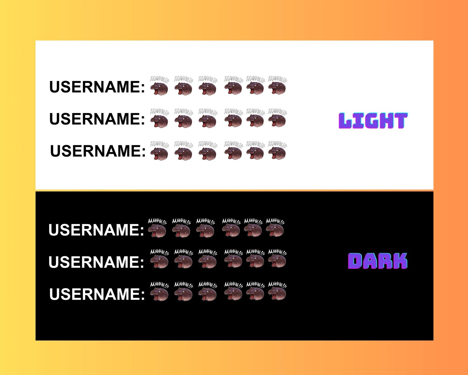 Funny Baby Hippo Emotes: Animated Panic Bundle (digital Download) Moo ...