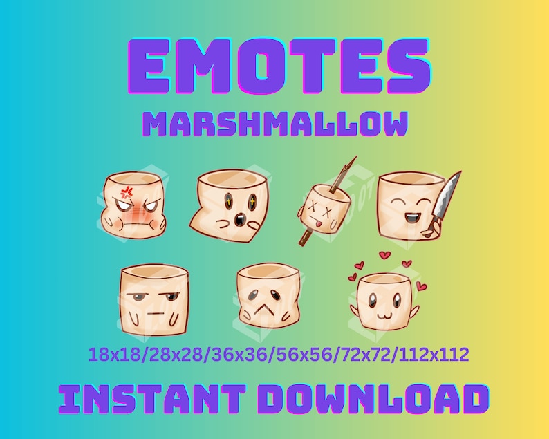 Emotes, Twitch Emotes, Cute Emotes, Kawaii Emotes, Marshmallow Emotes ...