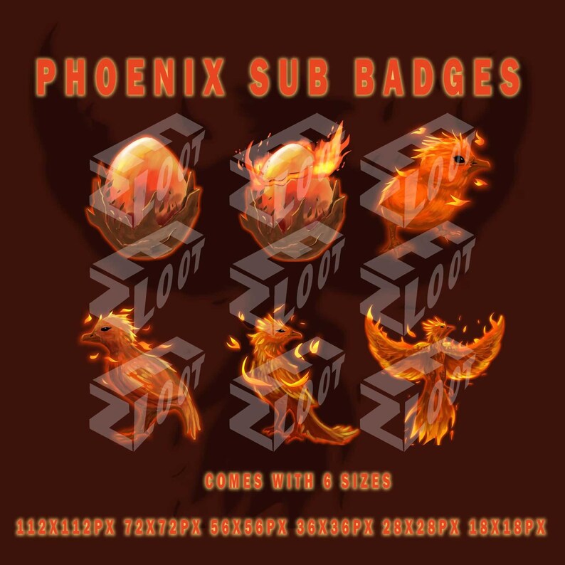 Twitch Sub Badges, Sub Badges Twitch, Twitch Sub Badges Anime, Phoenix ...