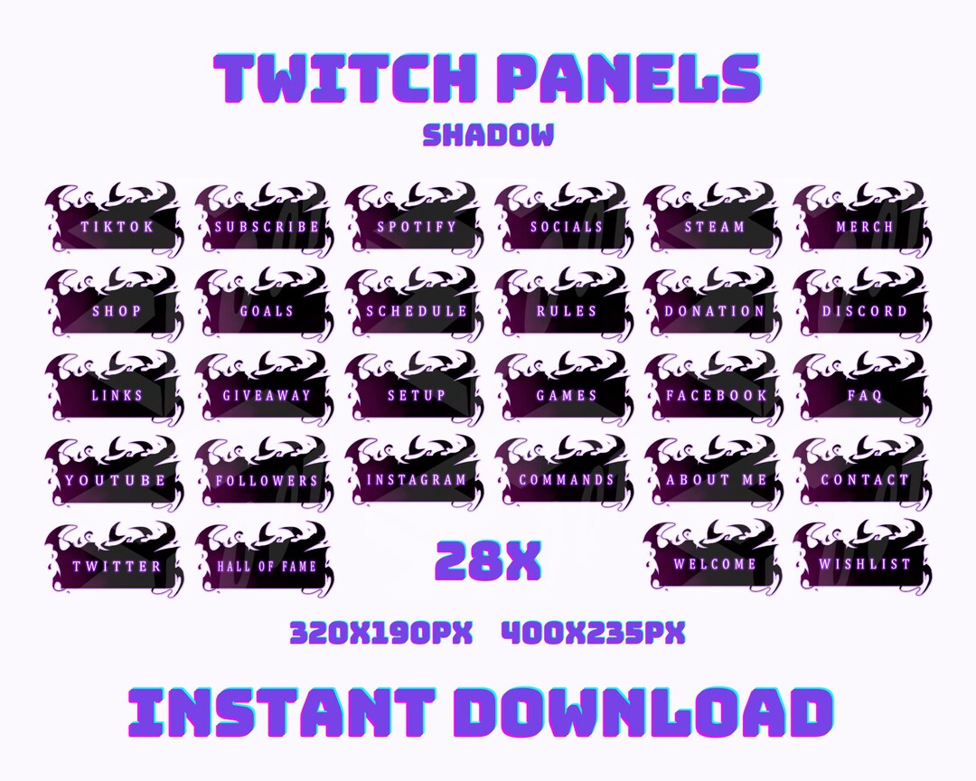 Twitch Panel, Panels Twitch, Purple Twitch Panels, Dark Twitch Panels ...