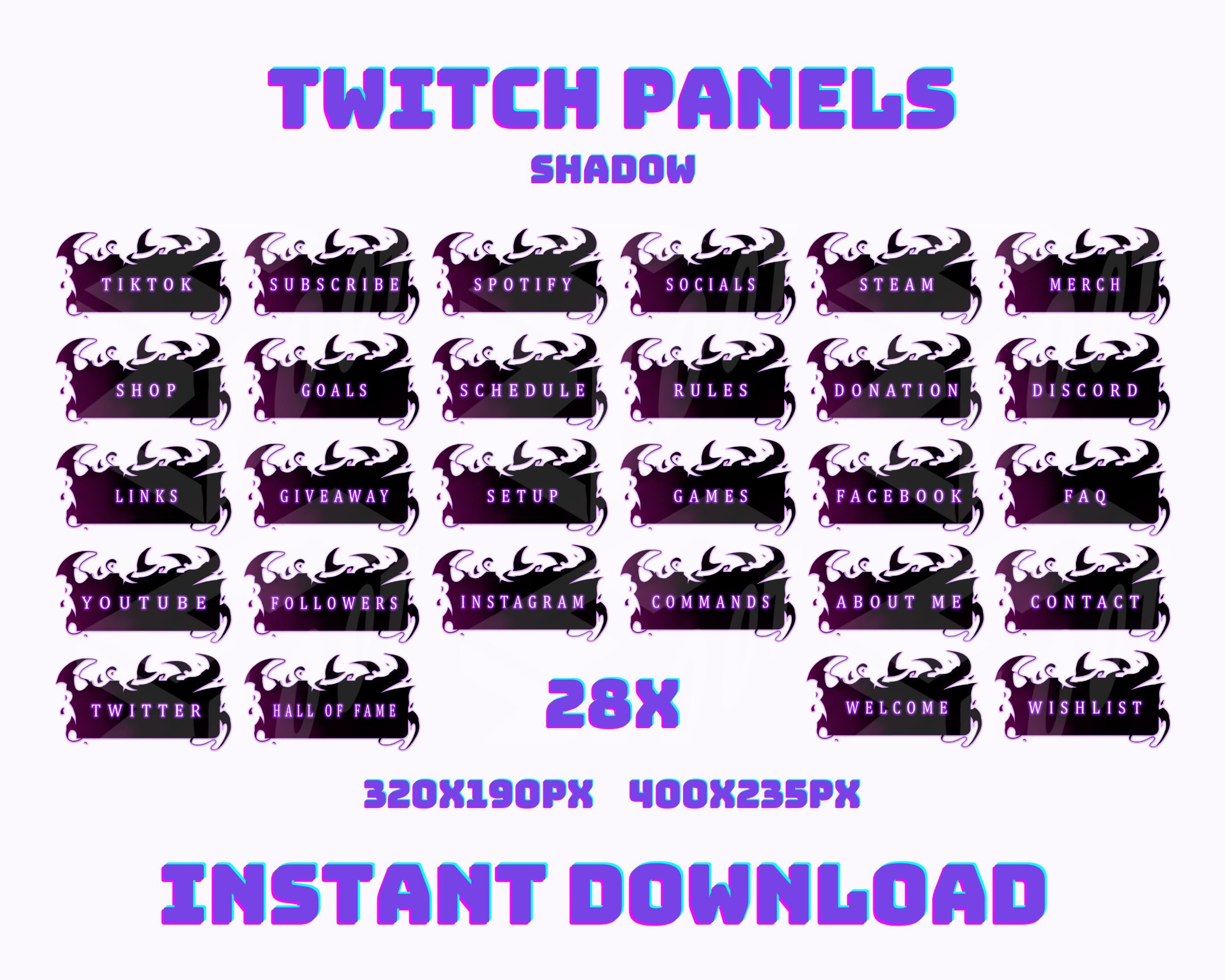 Twitch Panel, Panels Twitch, Purple Twitch Panels, Dark Twitch Panels ...