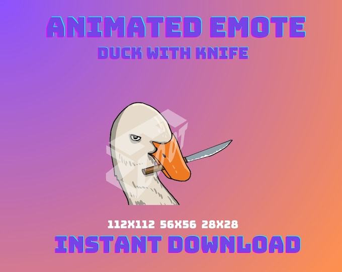 Animated Duck Emote | Meme Twitch Emotes | Animated GIF for Youtube ...