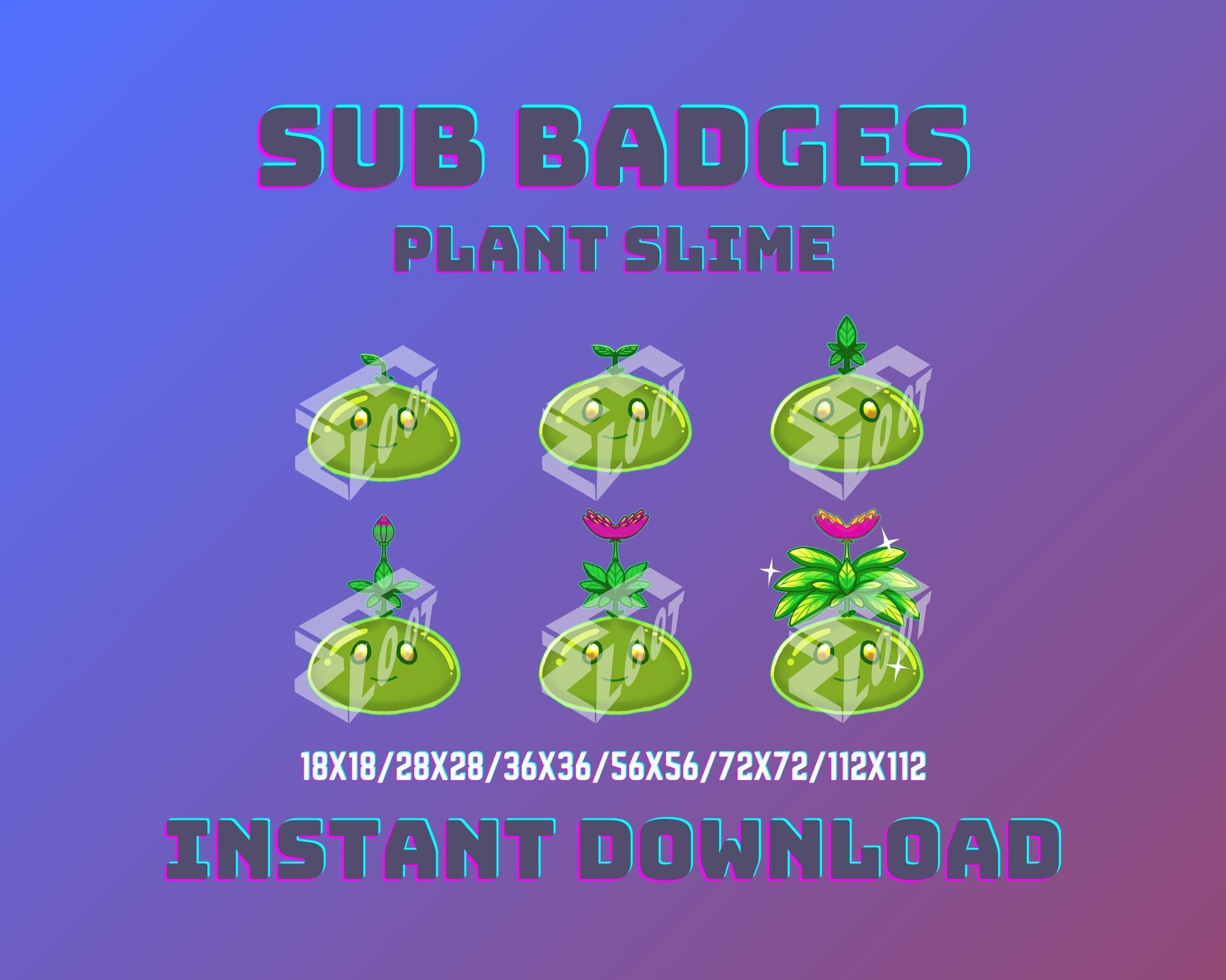 Twitch Sub, Kawaii Sub Badge, Twitch Sub Badges, Green Sub Badge ...
