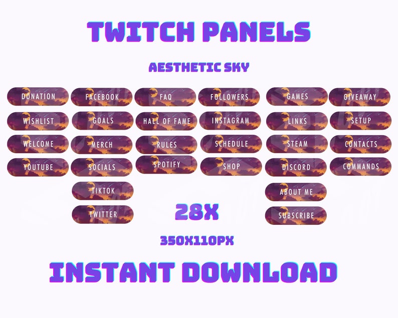 Twitch Panels, Aesthetic Twitch Panels, Aesthetic Panels, Night Twitch ...