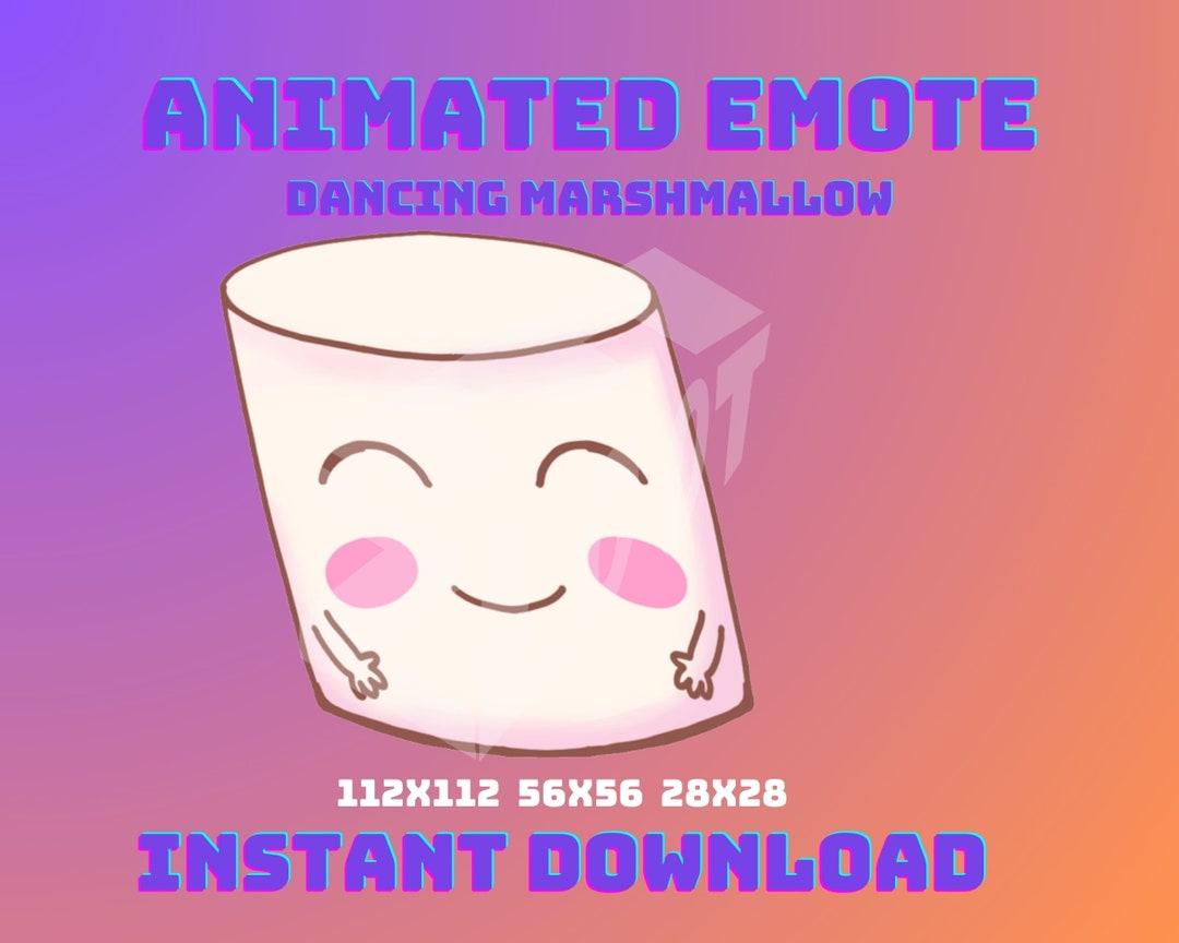 Animated Dancing Marshmallow Emote, Twitch Kawaii GIF (instant Download ...