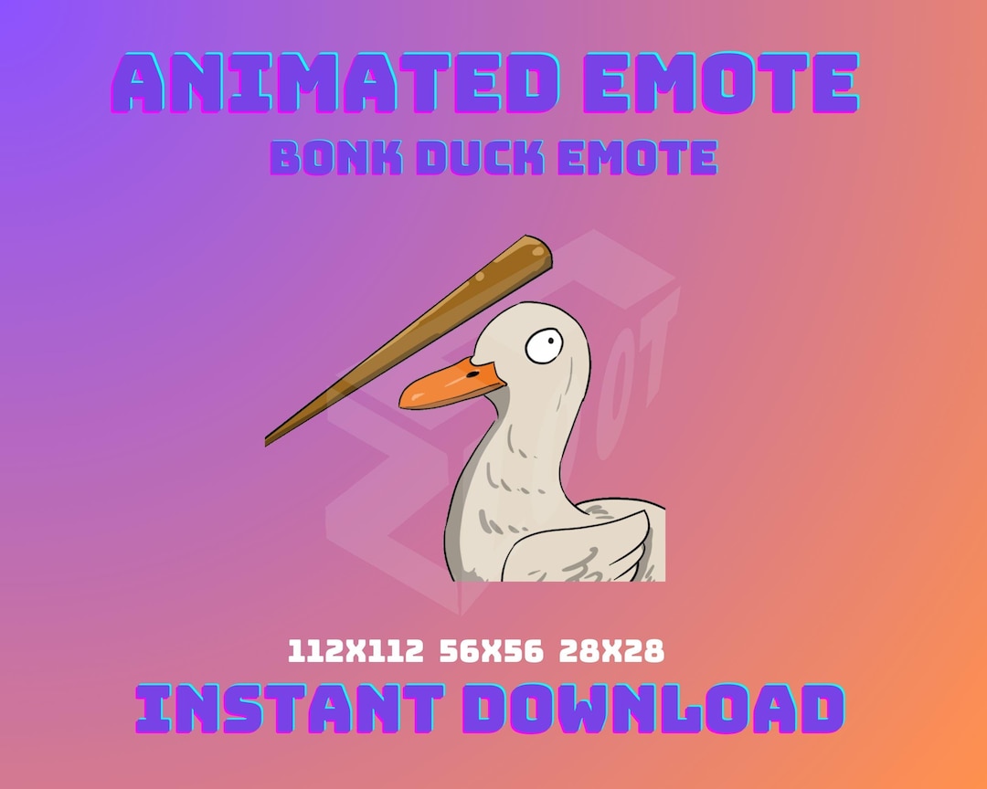 Bonk Emote, Animated Emote, Duck Slap, Funny Emote, Emote for Streamers ...
