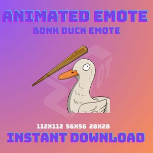 Bonk Emote, Animated Emote, Duck Slap, Funny Emote, Emote for Streamers ...