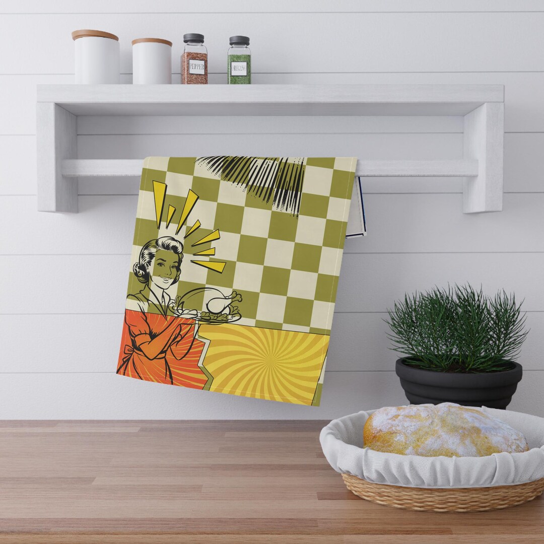 Tea Towels Set, Alien Abduction Kitchen Towels, UFO Decor, Space Theme ...